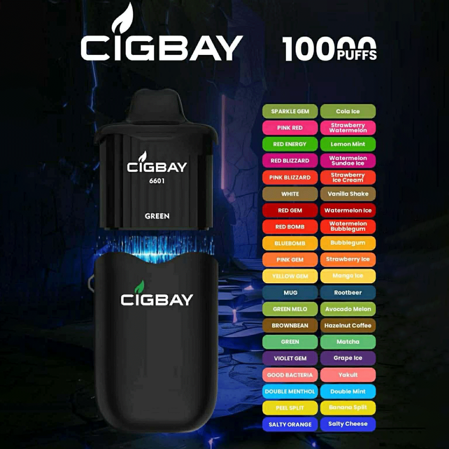 CigBay T66 Refillable Vape - 10,000 Puffs, Replaceable Pod